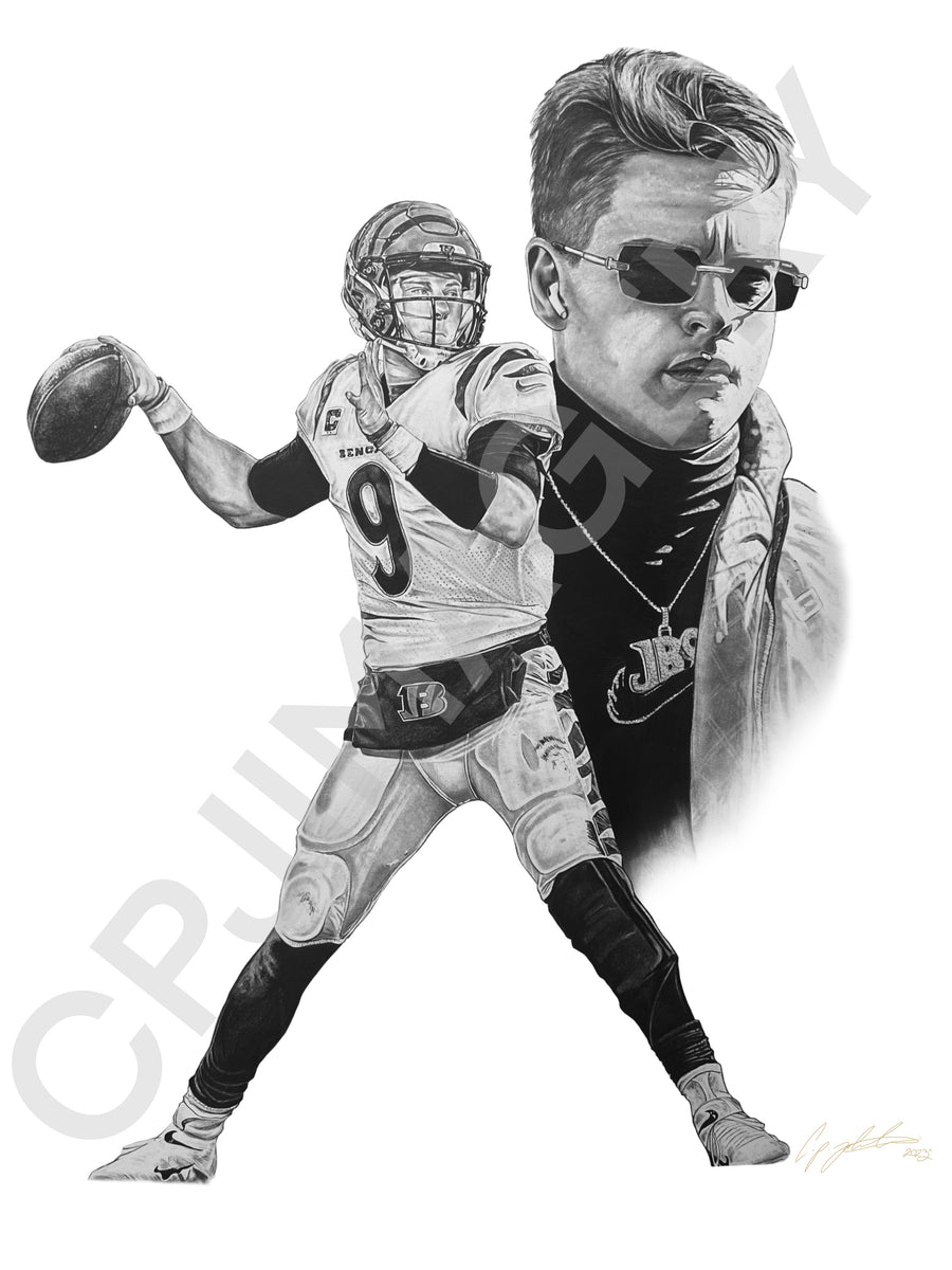 Joe Burrow Drawing - Prints – CPJ Imagery